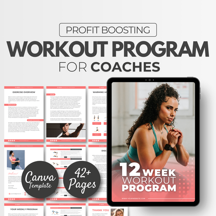 12 Week Workout Program For Women: Fully Editable Template – The ...