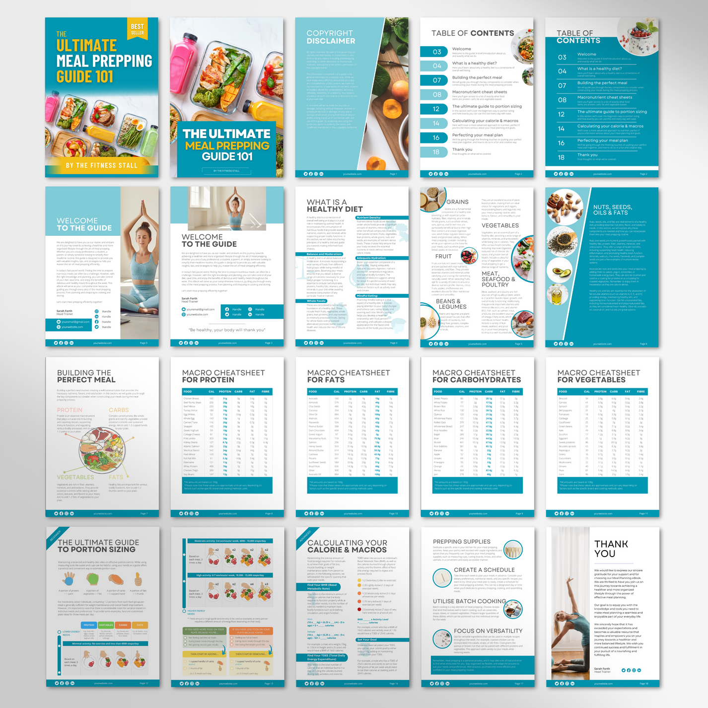 The Ultimate Meal Prepping Guide 101: Fully Editable Template – The ...